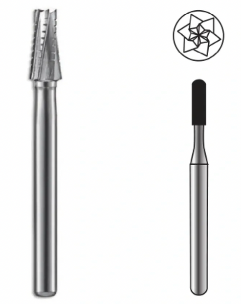 Taper Fissure Crosscut Carbide Bur FG 701L by Spring Health Products ...